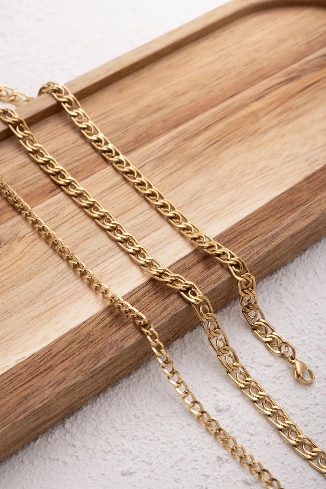 18K Big Paperclip Waist Chain Miami Thin Minimal Snail Belly Waist ...