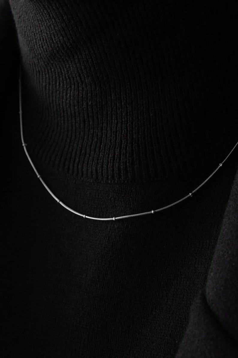 Gold-plated Herringbone Snake Chain Necklace: Thin Italian Steel Chain ...
