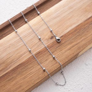 18K Thin Bulk Dorica Waist Chain With Steel Ball Fine Ball Belly Chains ...