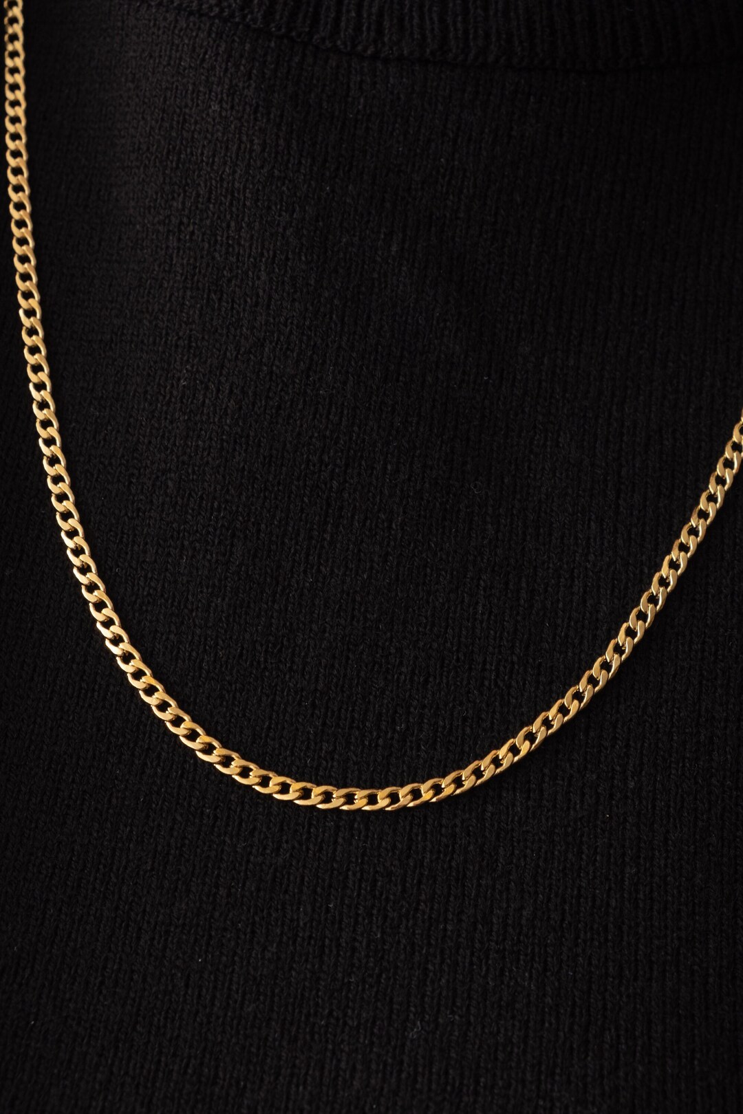 18K Gold Plated Gourmet Chain Necklace: Tarnish Resistant, Adjustable ...
