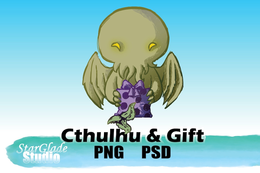 Chibi Cthulhu Gift Stock Asset PNG PSD HP Lovecraft Chibi Cthulhu ...