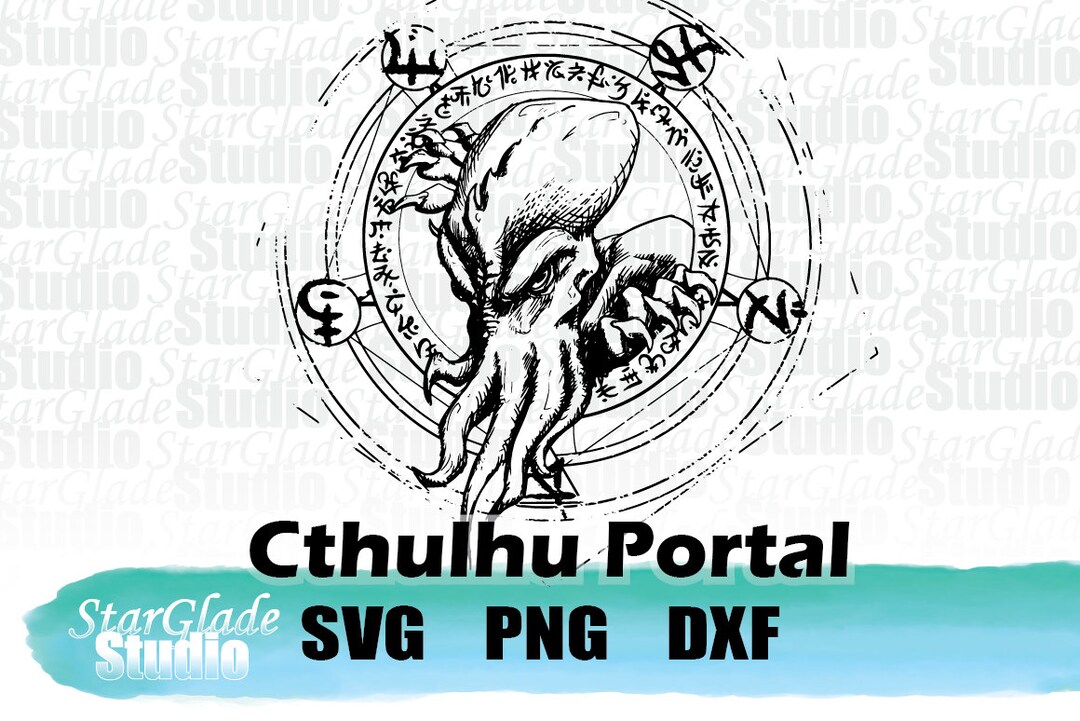Cthulhu Portal Rune Stock Asset PNG DXF SVG Vector Asset Hp Lovecraft ...