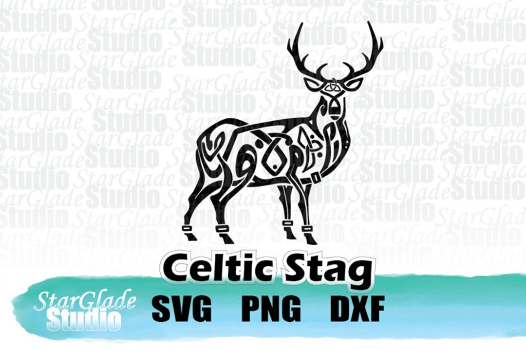 Buy Celtic Knot Stag Viking Stag PNG DXF SVG Vector Image Celtic Animal ...
