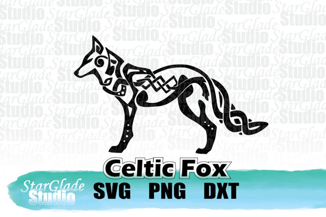 Celtic Knot Fox Viking Fox PNG DXF SVG Vector Image Celtic Animal Asset ...