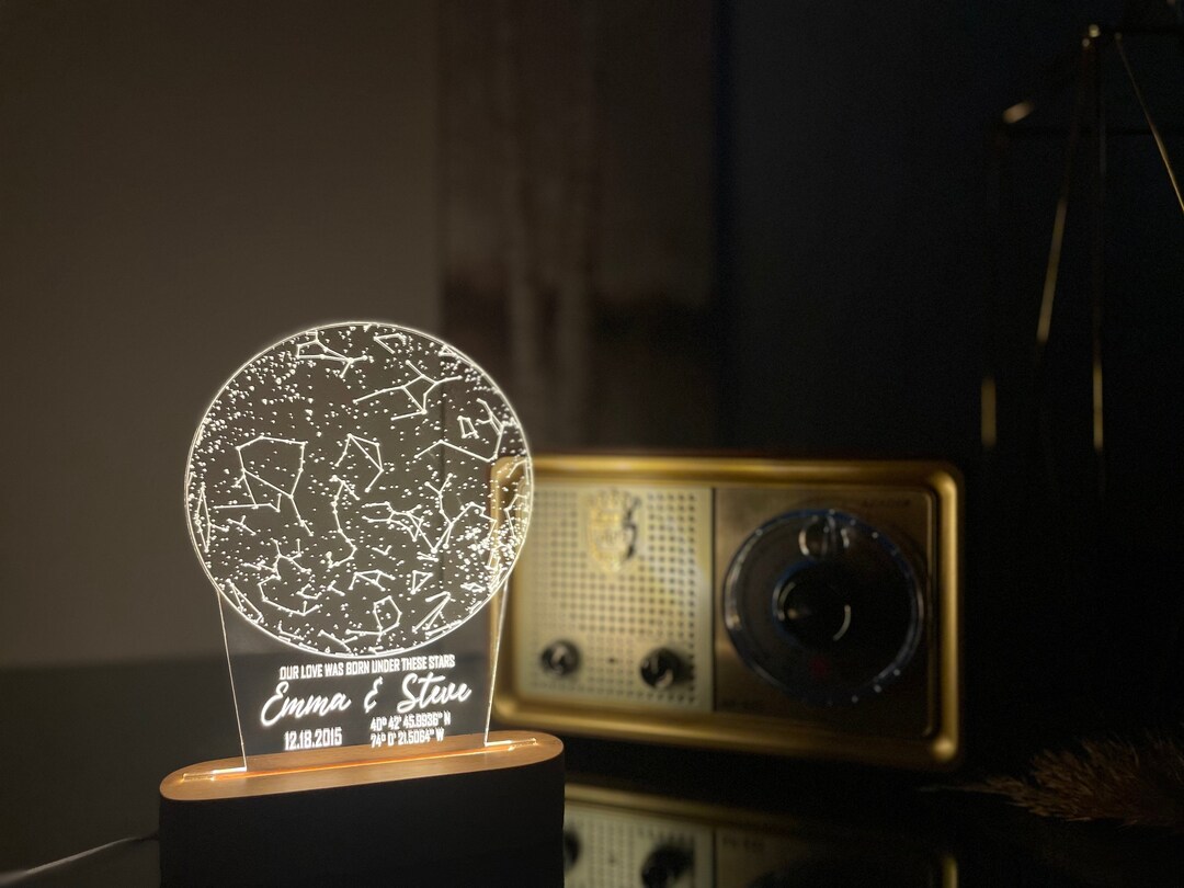 Custom Constellation Star Map Star Map Night Light LED Night Light ...