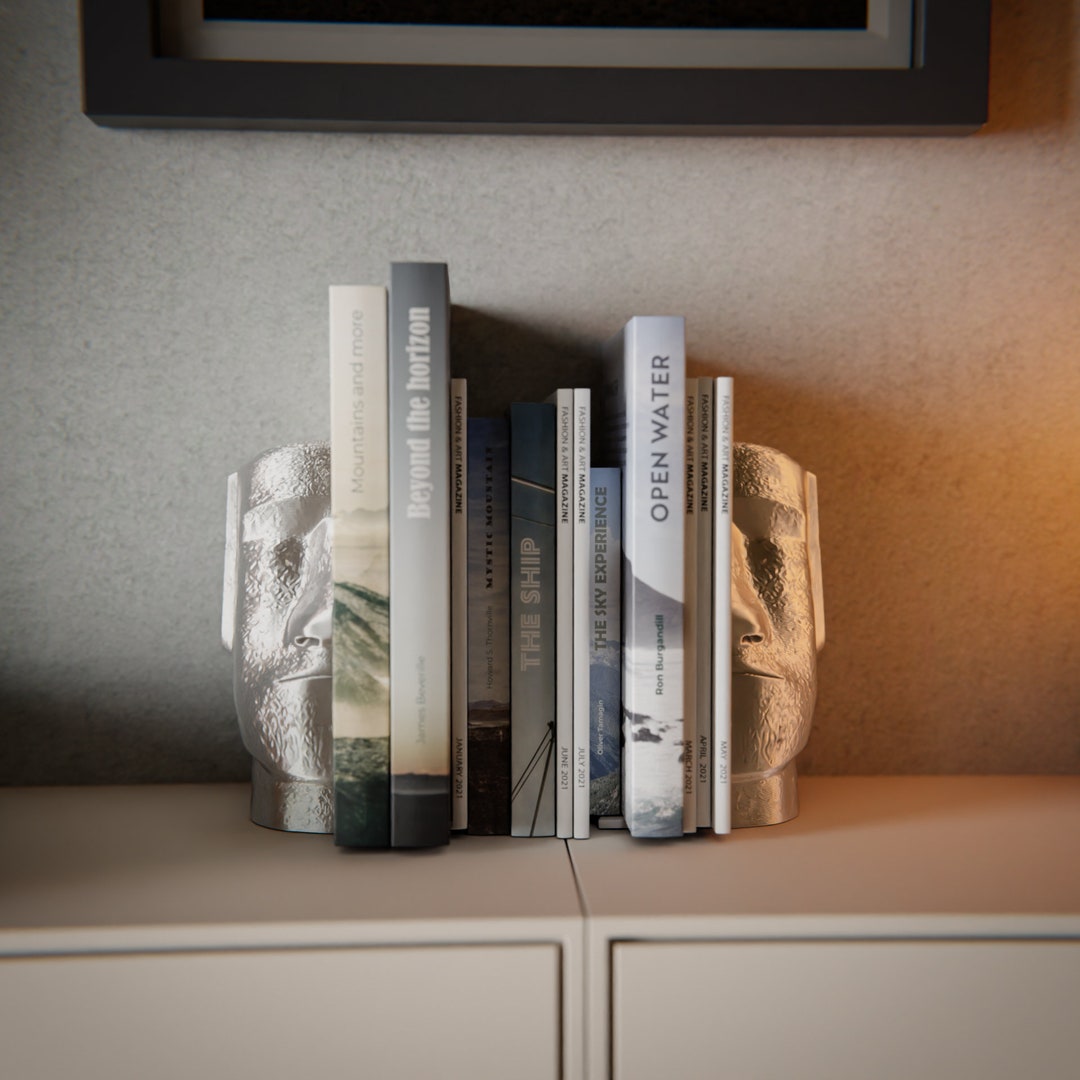 Moai Bookend Decor Made-to-order Decor - Etsy