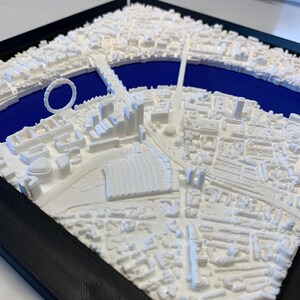 London 3D City Map | Framed 3D Printed Wall Art Decor | London ...