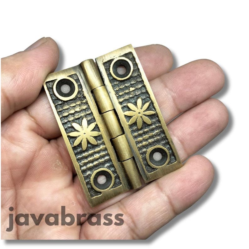 Lot of 4pieces Solid Brass Flower Leaf Hinge Vintage Cabinet Door ...