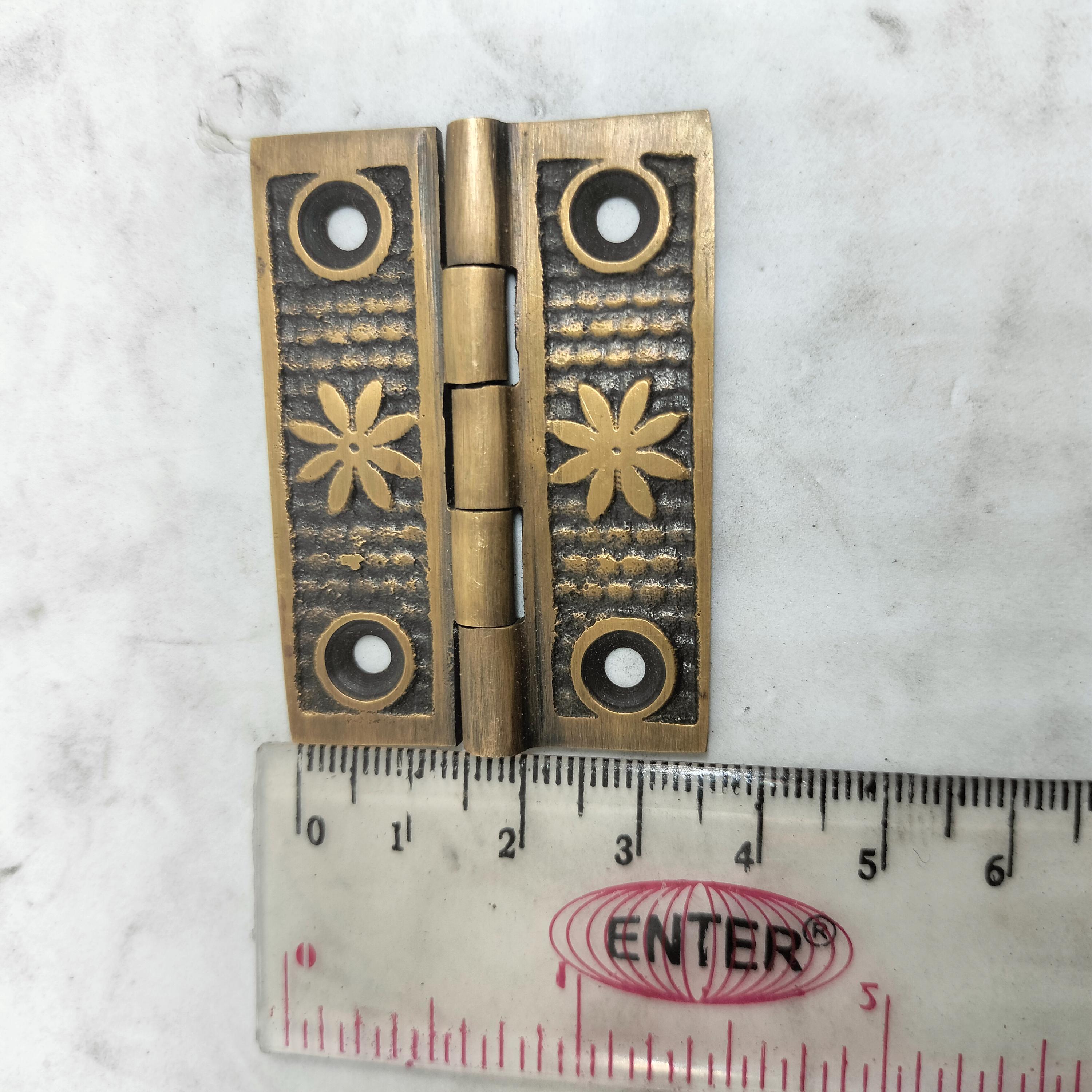 Lot of 4pieces Solid Brass Flower Leaf Hinge Vintage Cabinet Door ...