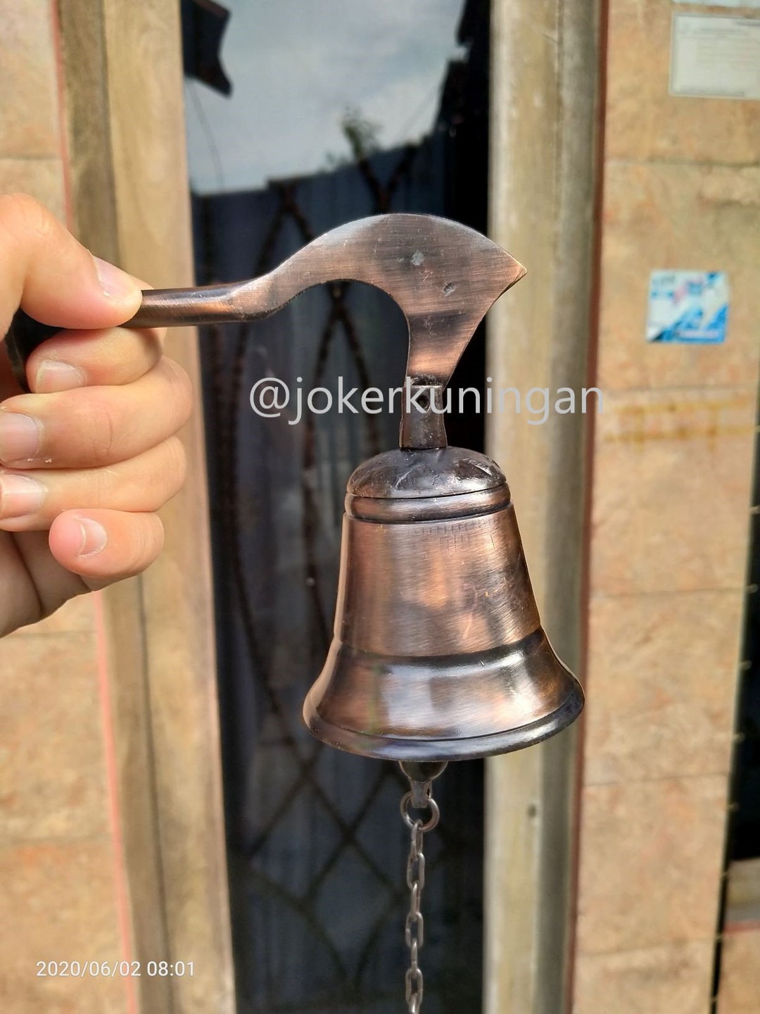 Solid Brass Vintage Fine Door Bell, Front Door Bell, Door Hanging Bell ...