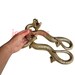 Pair 13 Inch Amazing Python Curly Body Old Style Snake Door Pull ...