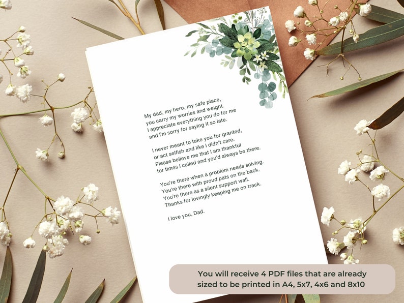 My Dad My Hero Downloadable Custom Poem Print Instant - Etsy
