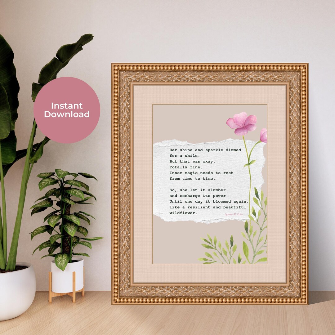 Her Shine and Sparkle Digital Poem Print | You Got This Poem ...