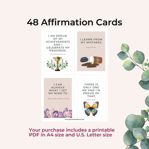 48 Affirmation Cards | Printable Affirmations | Positive Quote Cards ...