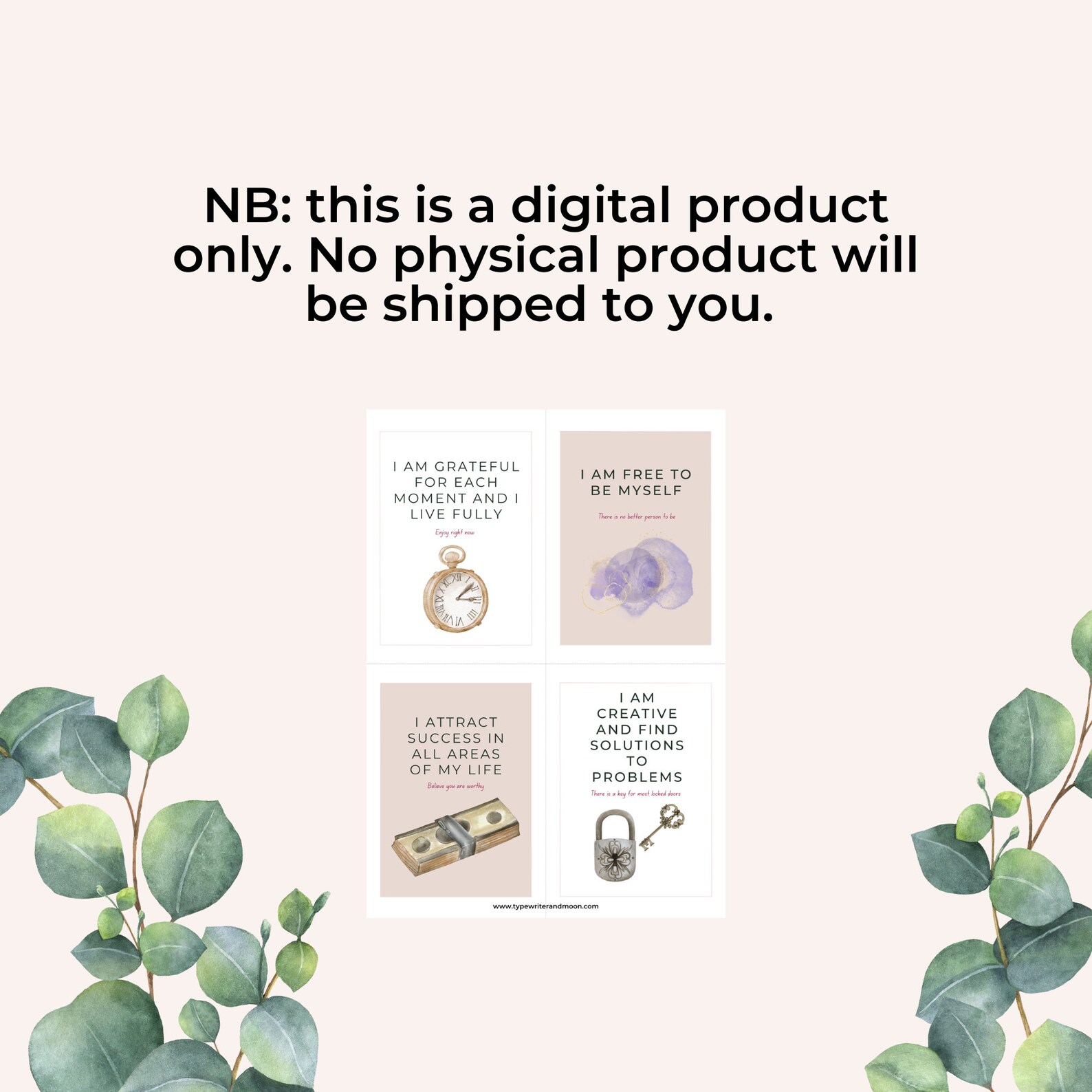 48 Affirmation Cards | Printable Affirmations | Positive Quote Cards ...