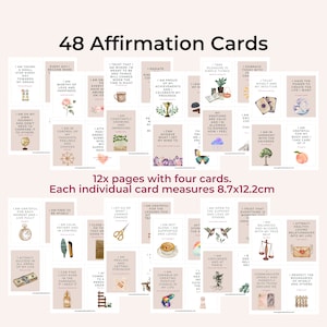 48 Affirmation Cards | Printable Affirmations | Positive Quote Cards ...