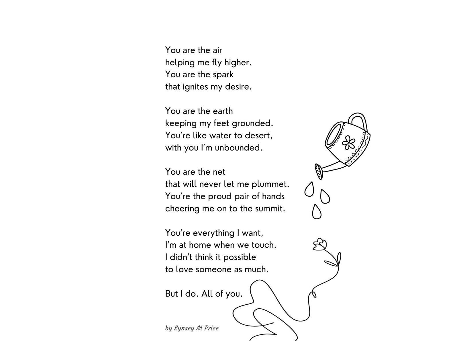 You Are the Air Love Poem Digital Download Printable Poem First ...