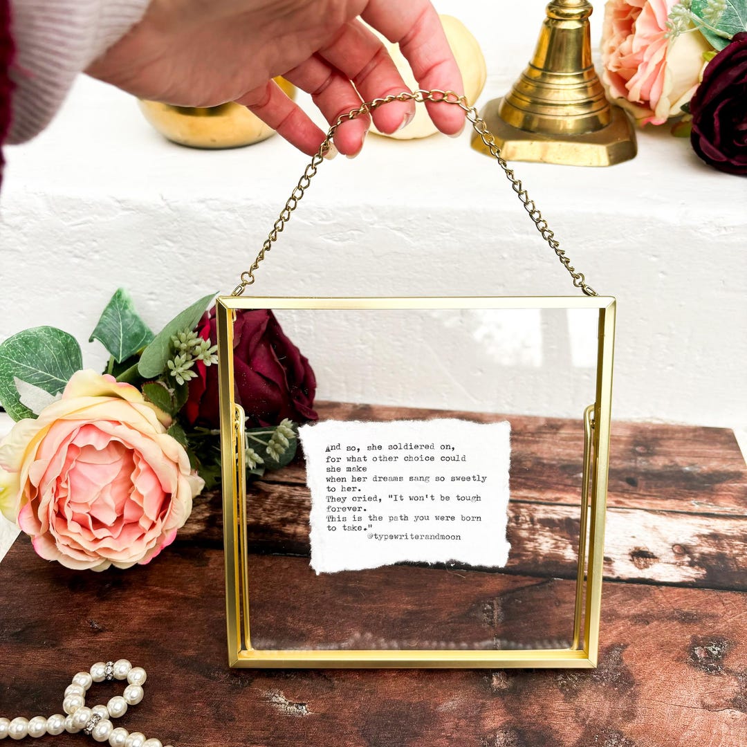 And so She Soldiered on Framed Poem | Thinking of You Gift | Best ...