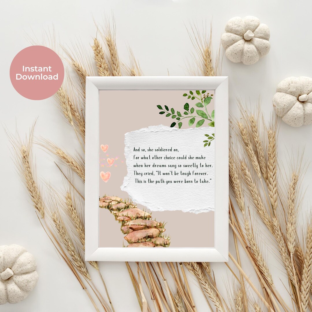 And so She Soldiered on Digital Poem Print | You Got This Poem ...