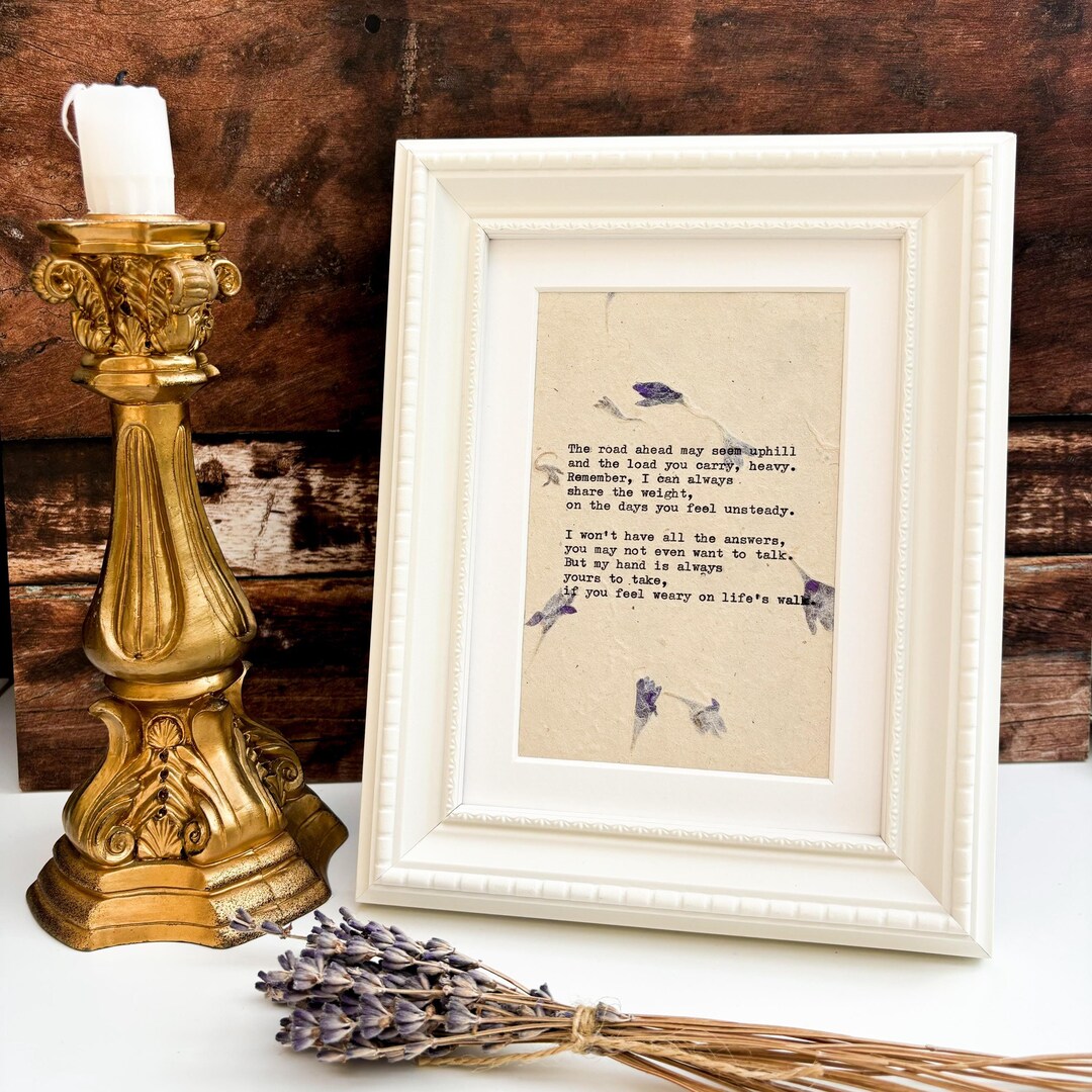 The Road Ahead Framed Poem | I'm Here for You Gift | Best Friend Gift ...