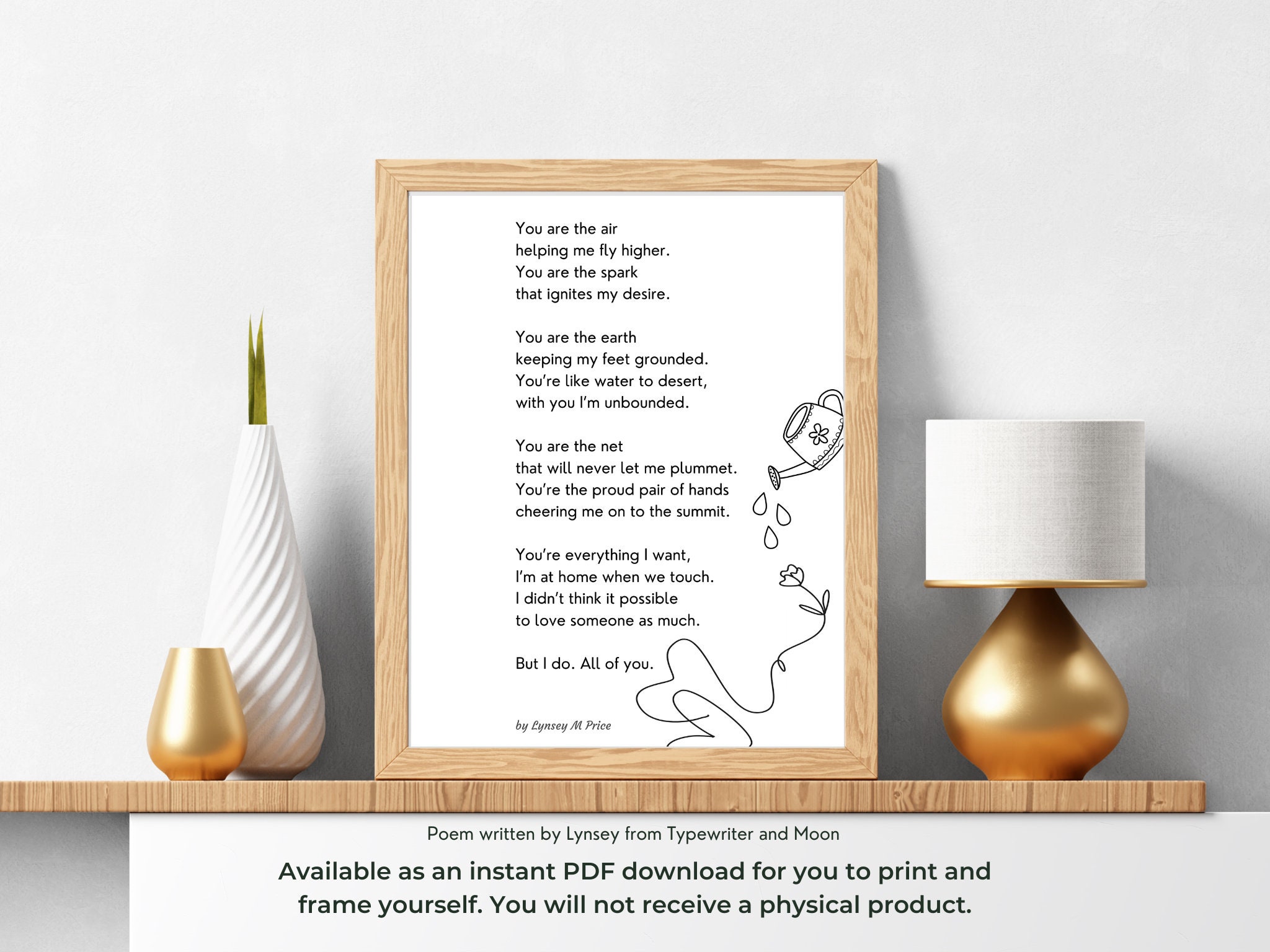 You Are the Air Love Poem Digital Download Printable Poem First ...
