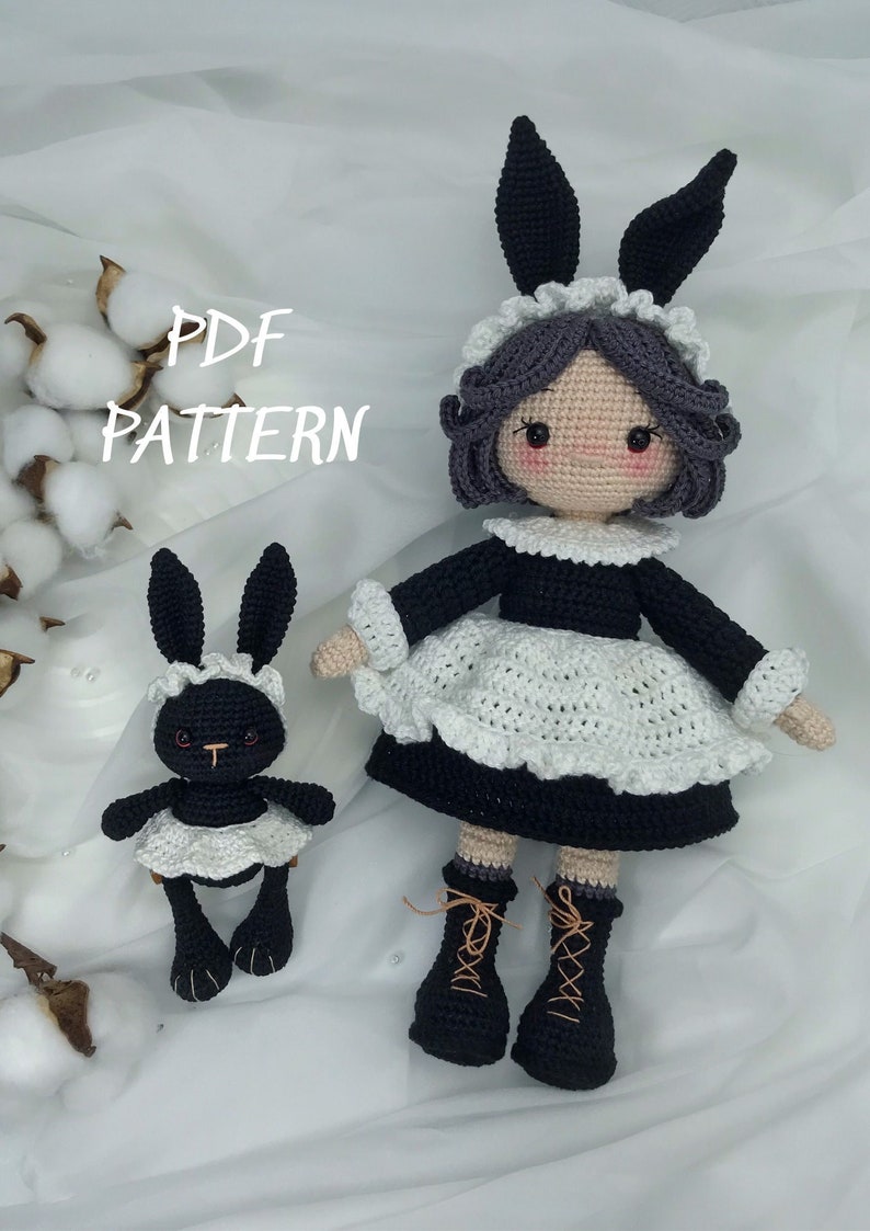PDF Crochet PATTERN Amanda Doll and Little Bunny English - Etsy
