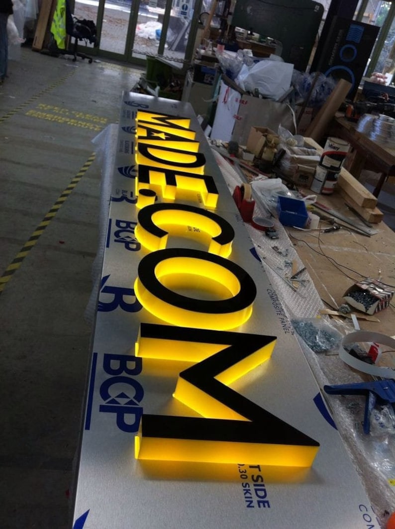 3d Backlit Sign 3d Led Signage Custom Outdoor&indoor Logo - Etsy UK