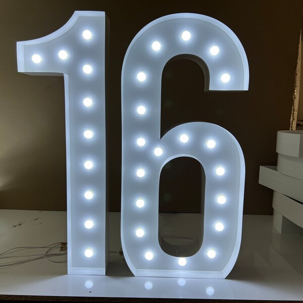 Light up Numbers - Etsy