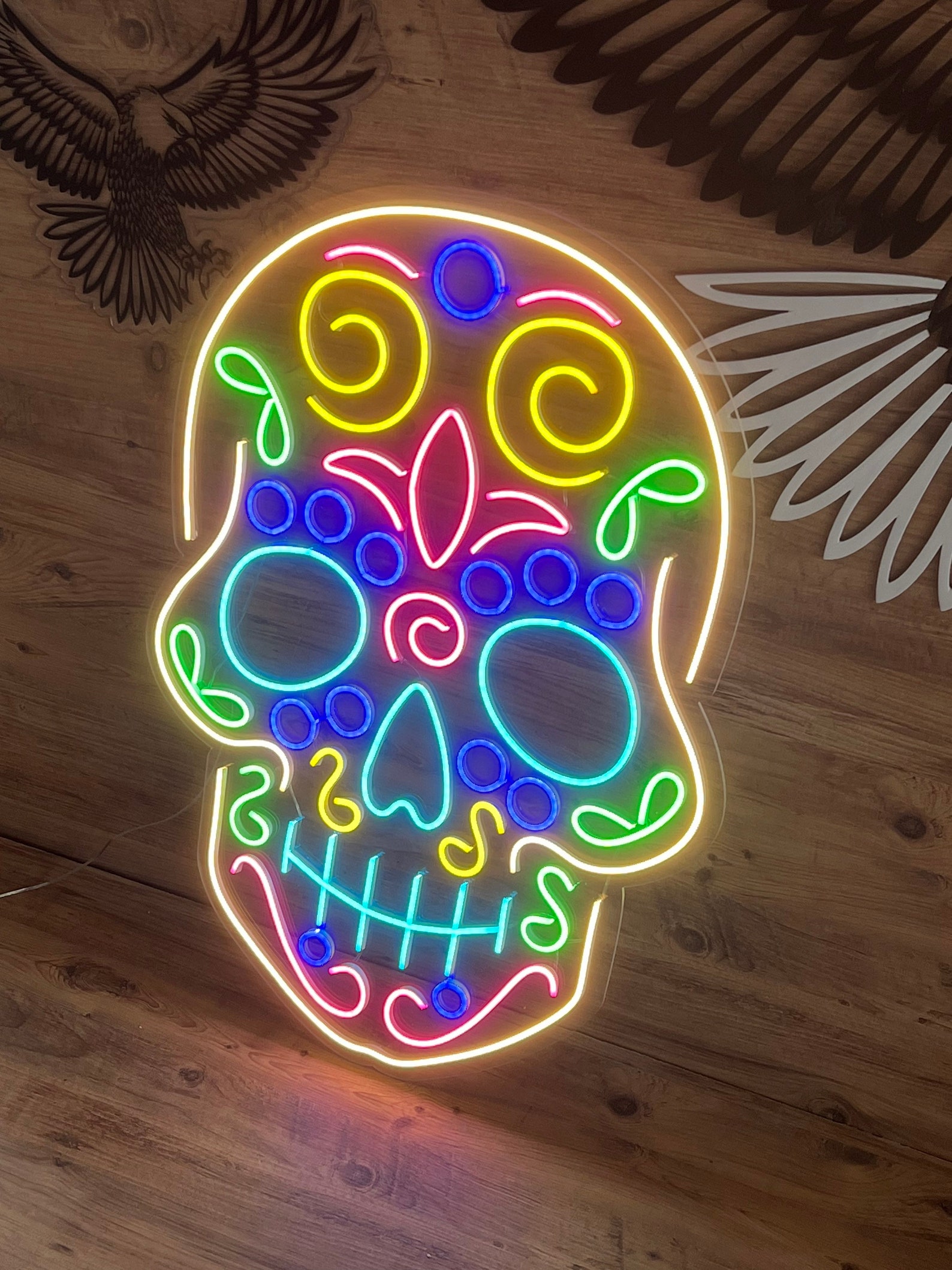 Skull Neon Sign LED Neon Light Skull Gift Neon Bar Sign - Etsy