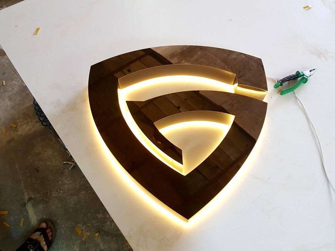 Custom Metal Logo Sign Company Logo Custom Office Sign | Etsy