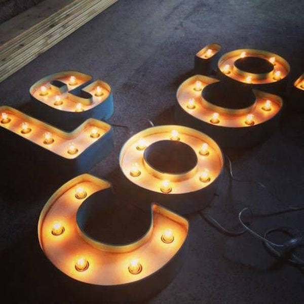 Metal Letter Lights - Etsy