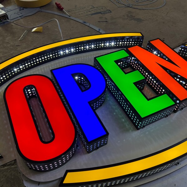 Lighted Open Sign - Etsy