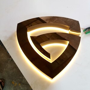 3d Backlit Sign, 3d Led Signage, Custom Outdoor&indoor, Logo Light Sign, 3d Metal, 3d Business ...