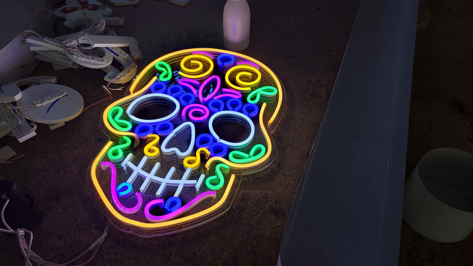 Skull Neon Sign LED Neon Light Skull Gift Neon Bar Sign - Etsy