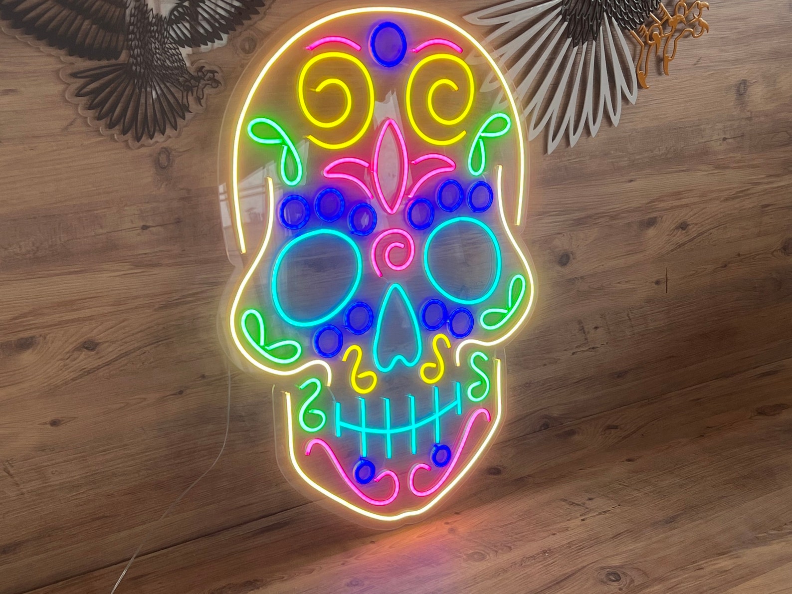 Skull Neon Sign LED Neon Light Skull Gift Neon Bar Sign - Etsy