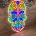 Skull Neon Sign LED Neon Light Skull Gift Neon Bar Sign - Etsy
