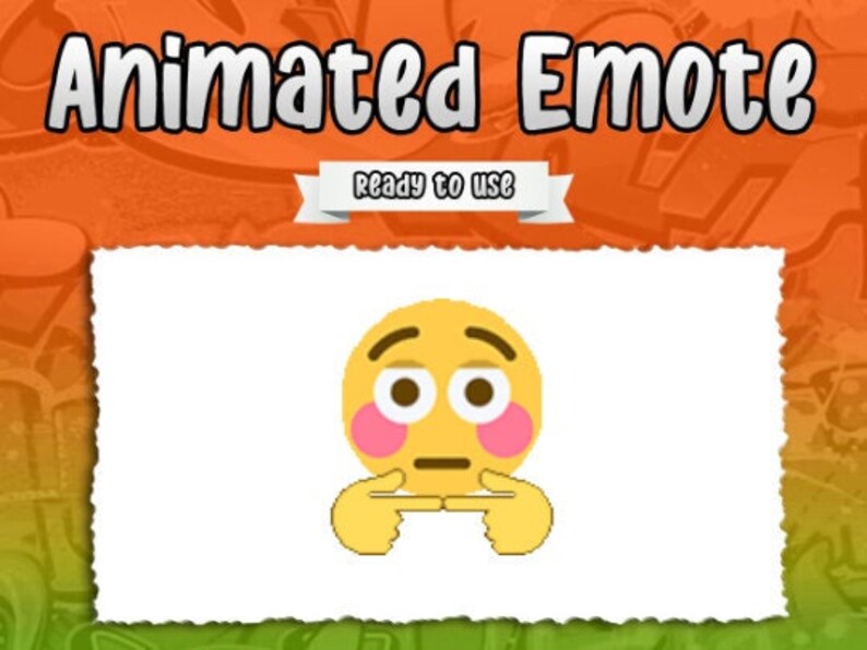 Emoji Shy Meme Animated Twitch Emote / Emote for Streamers or Gamers ...