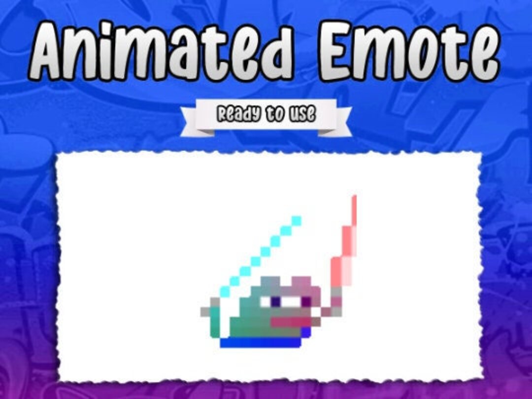 Pepe the Frog Saber Meme Animated Twitch Emote / Emote for Streamers or ...