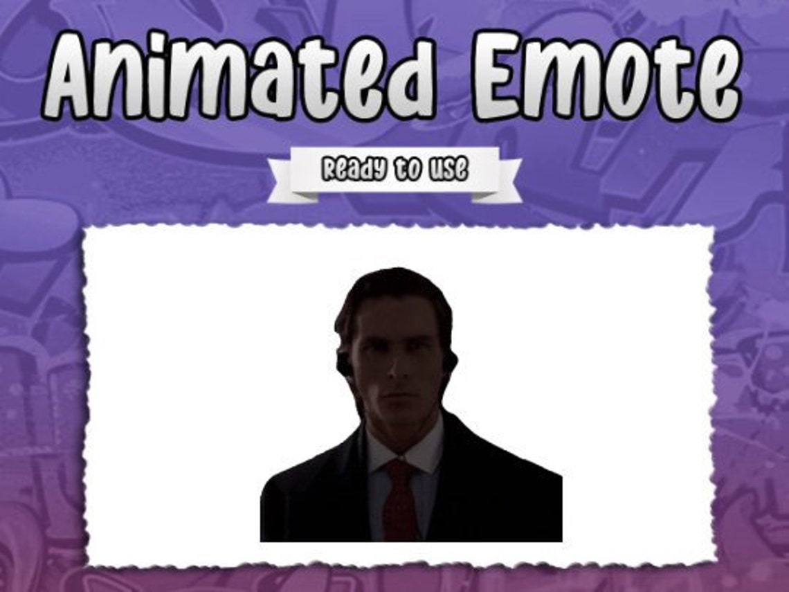 Patrick Bateman / Sigma Meme Animated Twitch Emote / Emote for ...