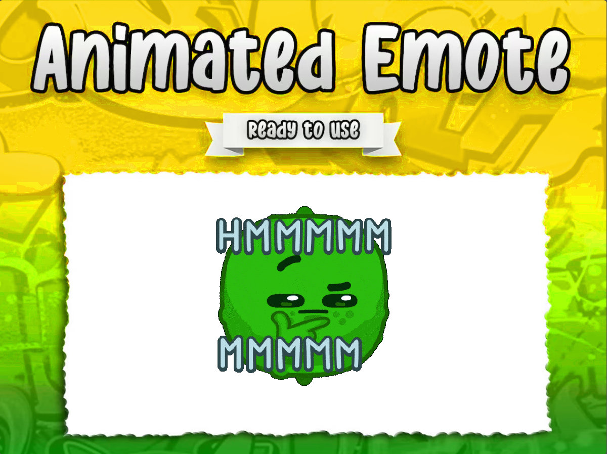 Hmmm Virus Meme Animated Twitch Emote / Emote for Streamers or Gamers ...