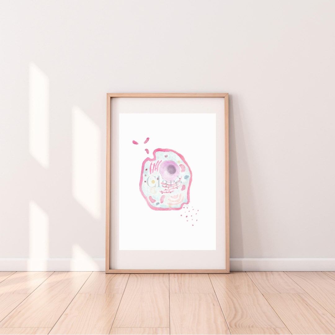 Eukaryotic Cell Watercolour Art Print Science Medical Art - Etsy