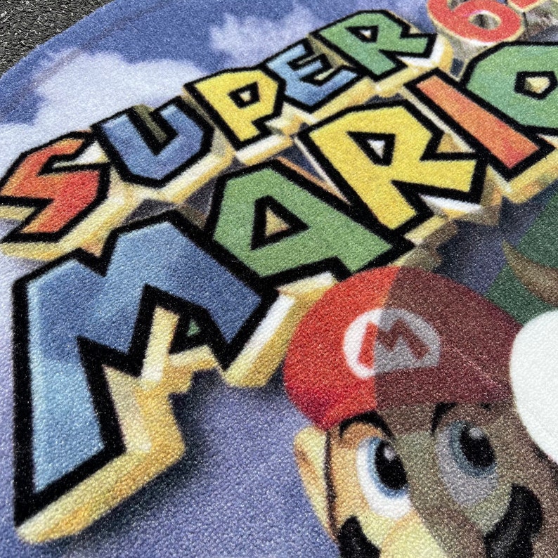 Super Mario 64 Gamecube Inspired Disc Rug High Quality 3ft - Etsy
