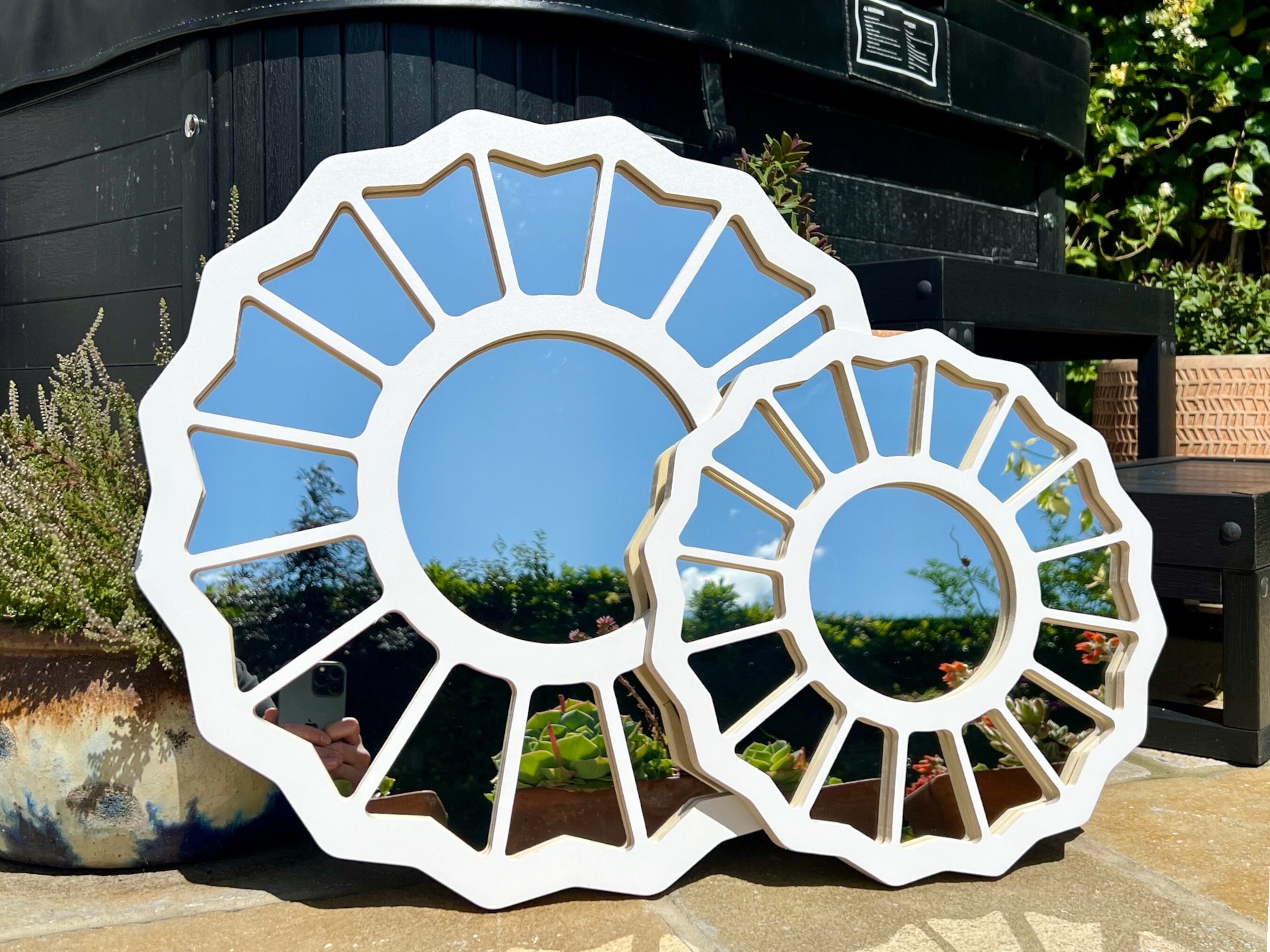 Mac Miller Divine Feminine Mirror - Handmade Wood & Glass - Pink ...