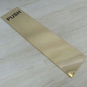 12" Push Pull Finger Plate Door Push Plates Polished Steel/polished ...