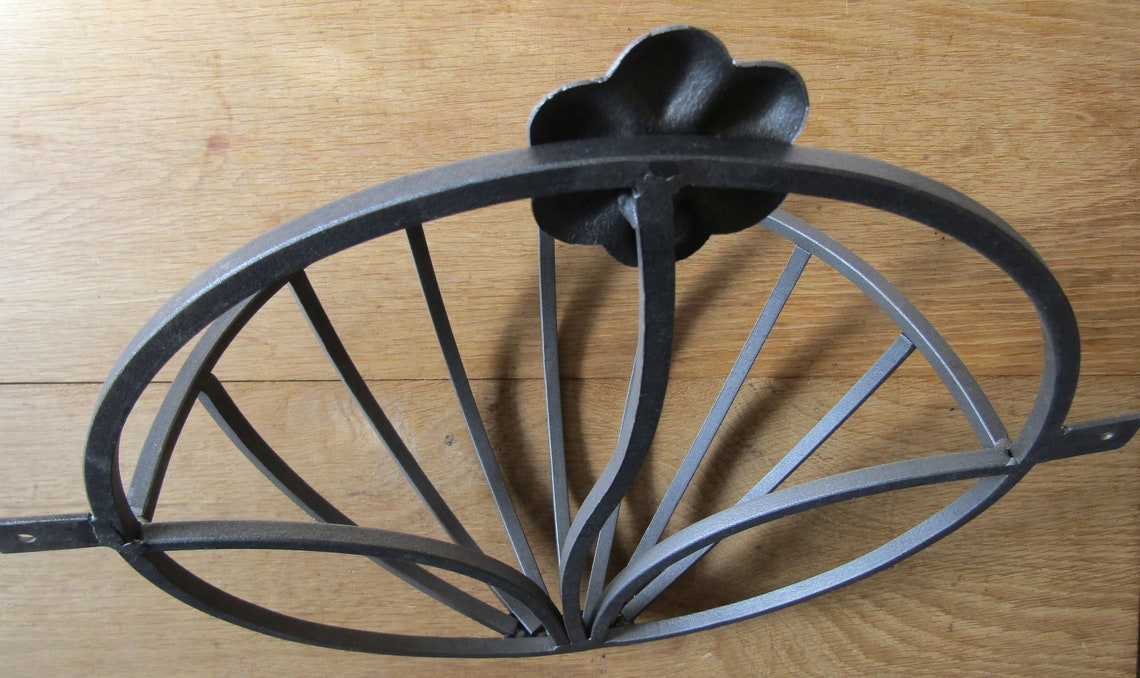 Hand Forged Rustic Iron Vintage Equine Hay Rack Feeder Country Farm ...