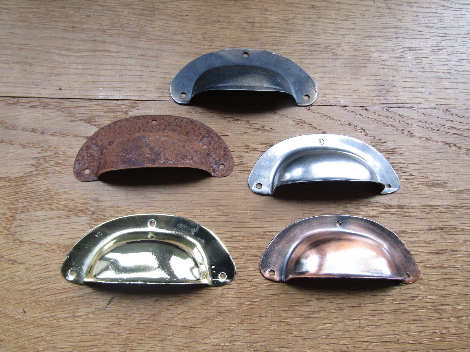 Rustic Steel Cup Shell Handle Vintage Rustic Cupboard Cabinet Drawer ...