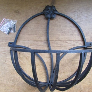 Hand Forged Rustic Iron Vintage Equine Hay Rack Feeder Country Farm ...
