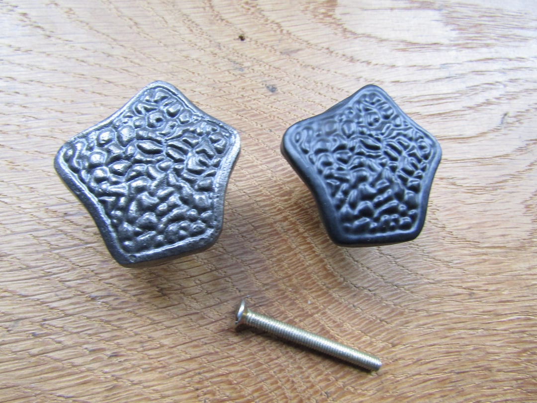 Rustic Iron Cabinet Knob TEXTURED Effect Vintage Rustic Cupboard ...