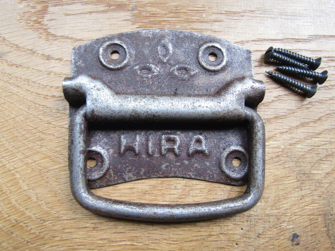 Pair of RUSTIC CHEST HANDLES Trunk Chest Furniture Fittings Old Antique ...