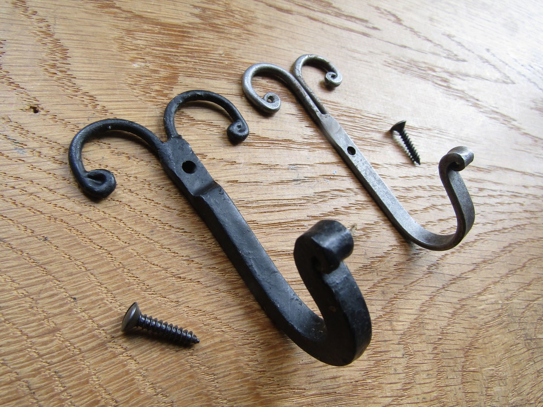 Rustic Iron Hook Handforged Blacksmith Traditional Retro Vintage Old ...